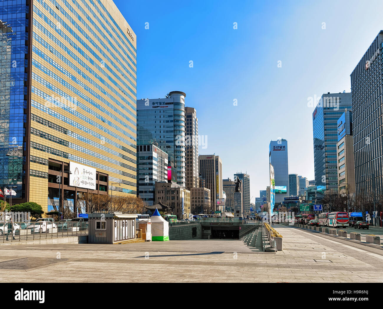 Seoul, South Korea - March 11, 2016: Entrance to Haechi Madang and ...