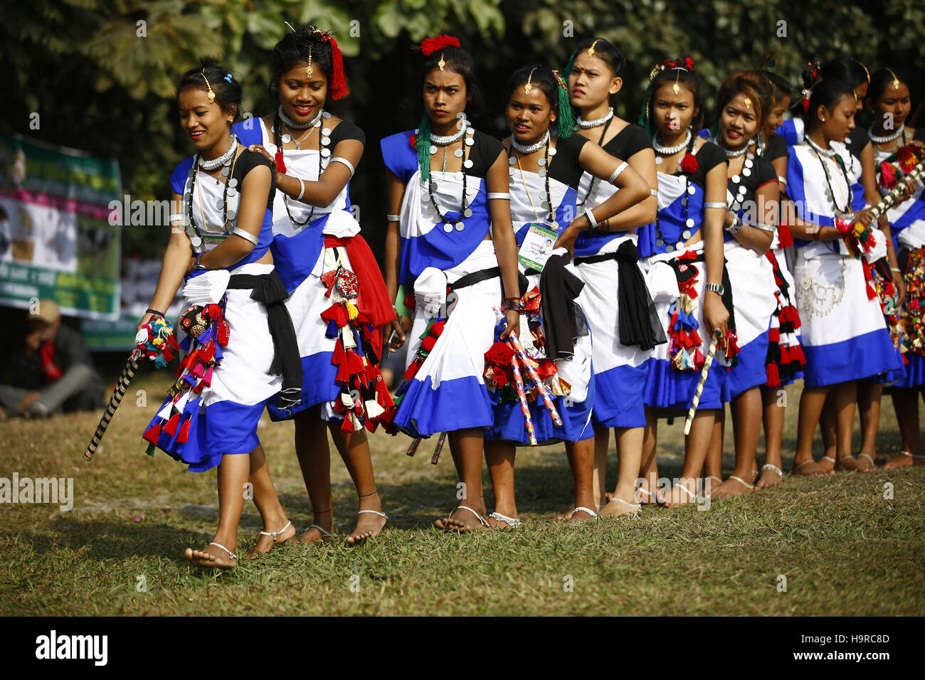 Tharu dance hi-res stock photography and images - Alamy