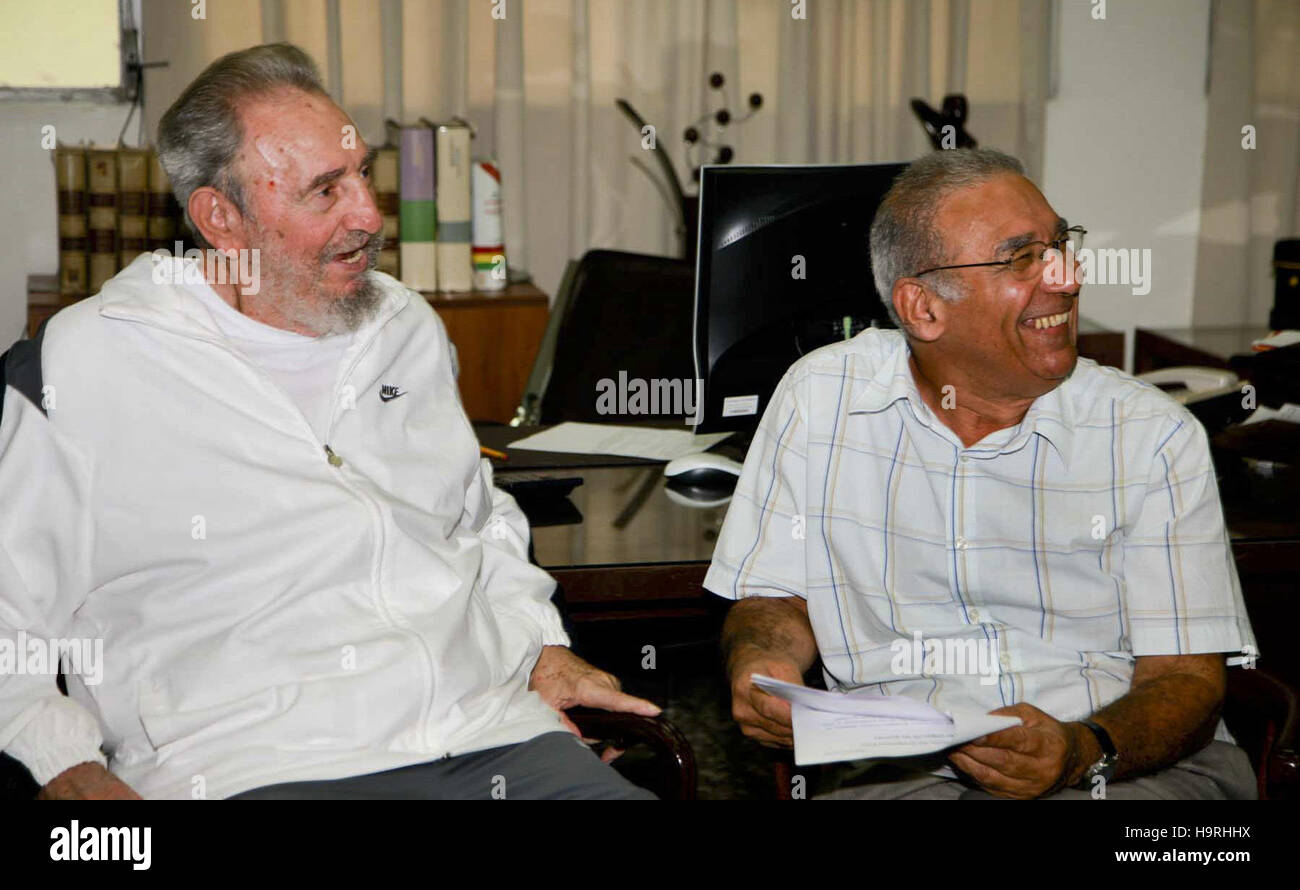 A picture dated 7 July 2010 shows Former Cuban Lider Fidel Castro (L ...