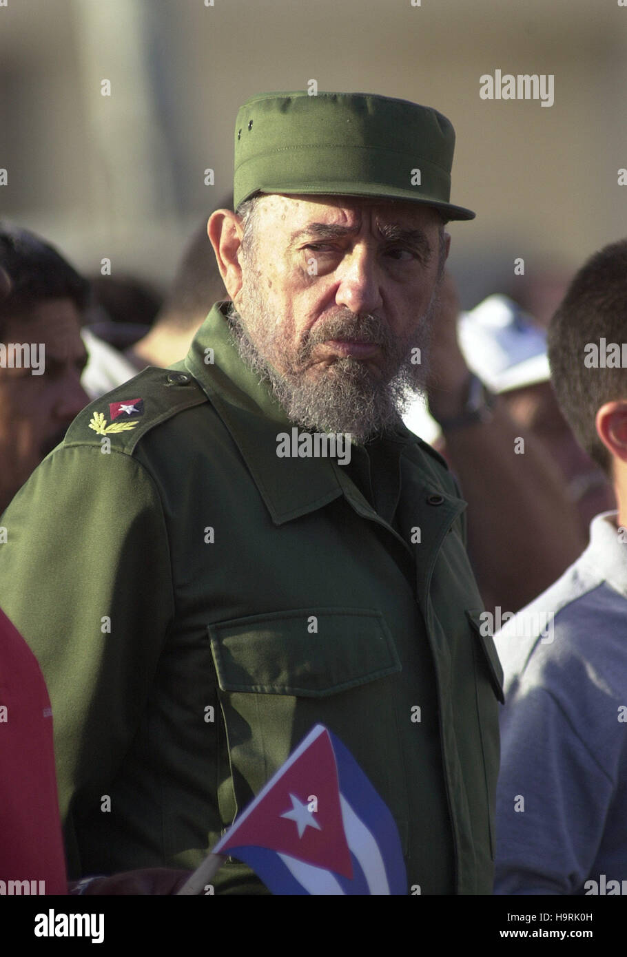 Cuban President Fidel Castro in 2003., Havana, Cuba . Credit: Jorge Rey ...