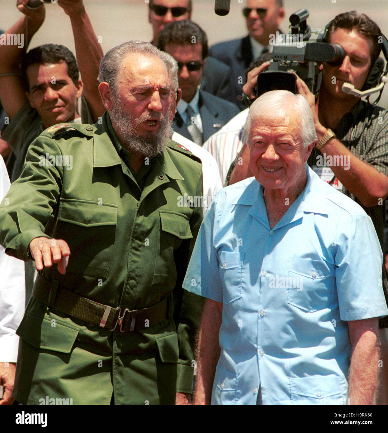 Cuban leader Fidel Castro pictured with the former U.S. President Jimmy ...