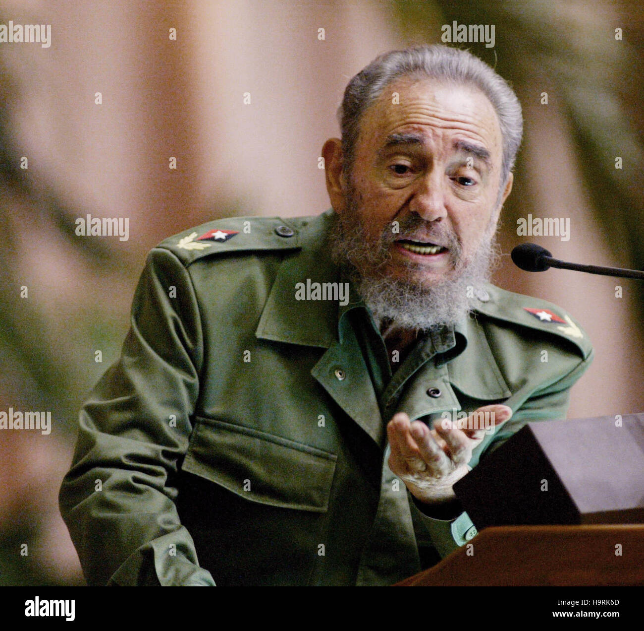 Cuban President Fidel Castro is seen at May Day, Havana, Cuba on May 17 ...