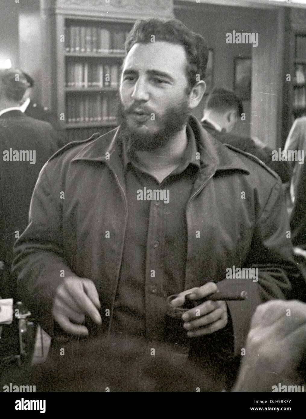 Prime Minister Fidel Castro of Cuba speaks to reporters after ...