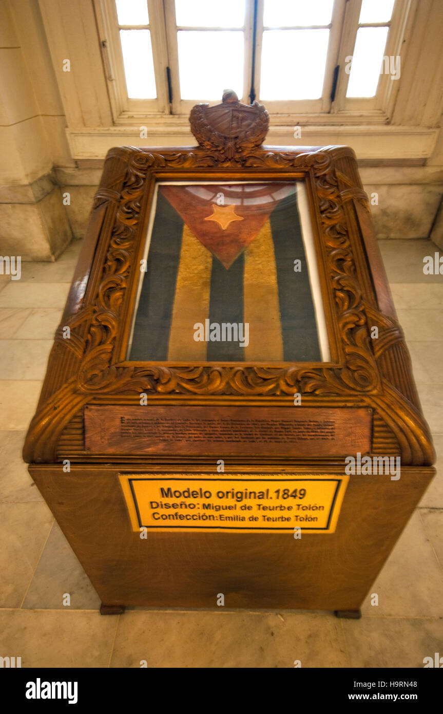 original Cuban flag design, Museum of the revolution, Havana, Cuba ...