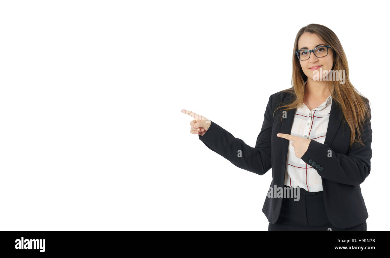 Pointing left side Cut Out Stock Images & Pictures - Alamy