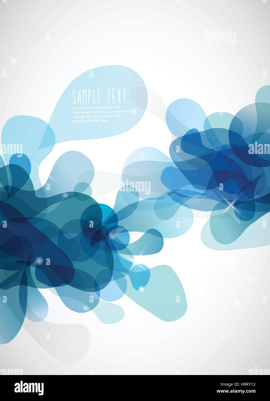 Abstract blue bubbles with place for your own text Stock Vector Image ...