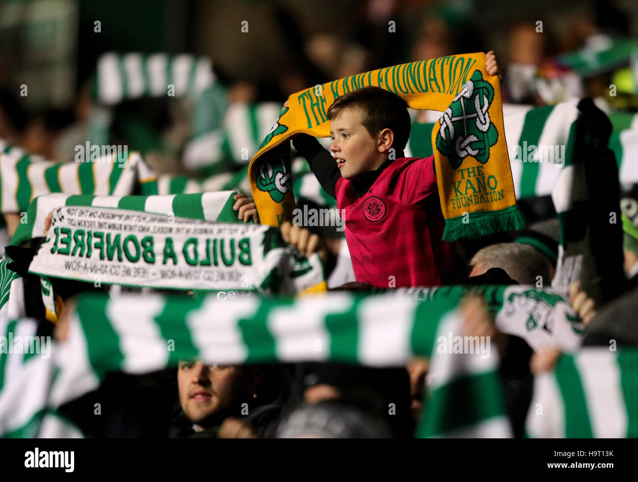 A young Celtic fan in the stands Stock Photo - Alamy
