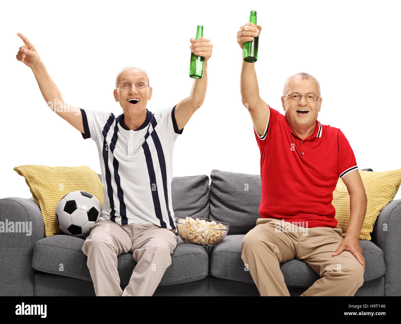 Two old men cheering hi-res stock photography and images - Alamy
