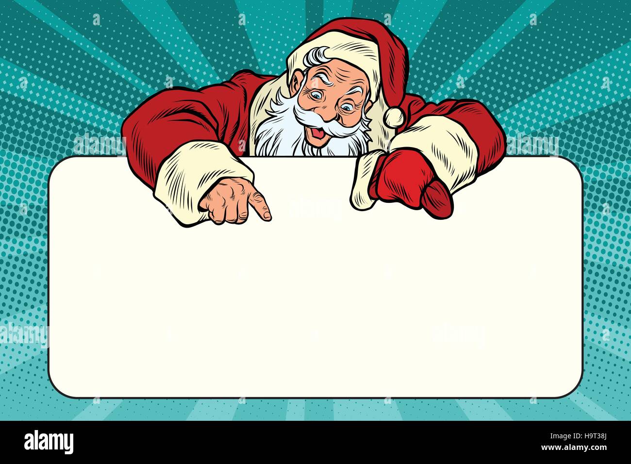 Cartoon santa claus blank list Stock Vector Images - Alamy