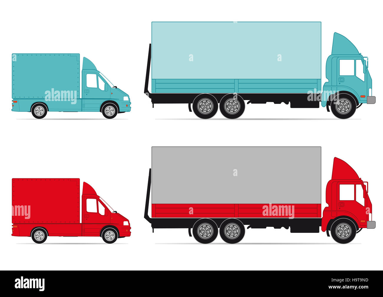 Trucks and vans Stock Photo - Alamy