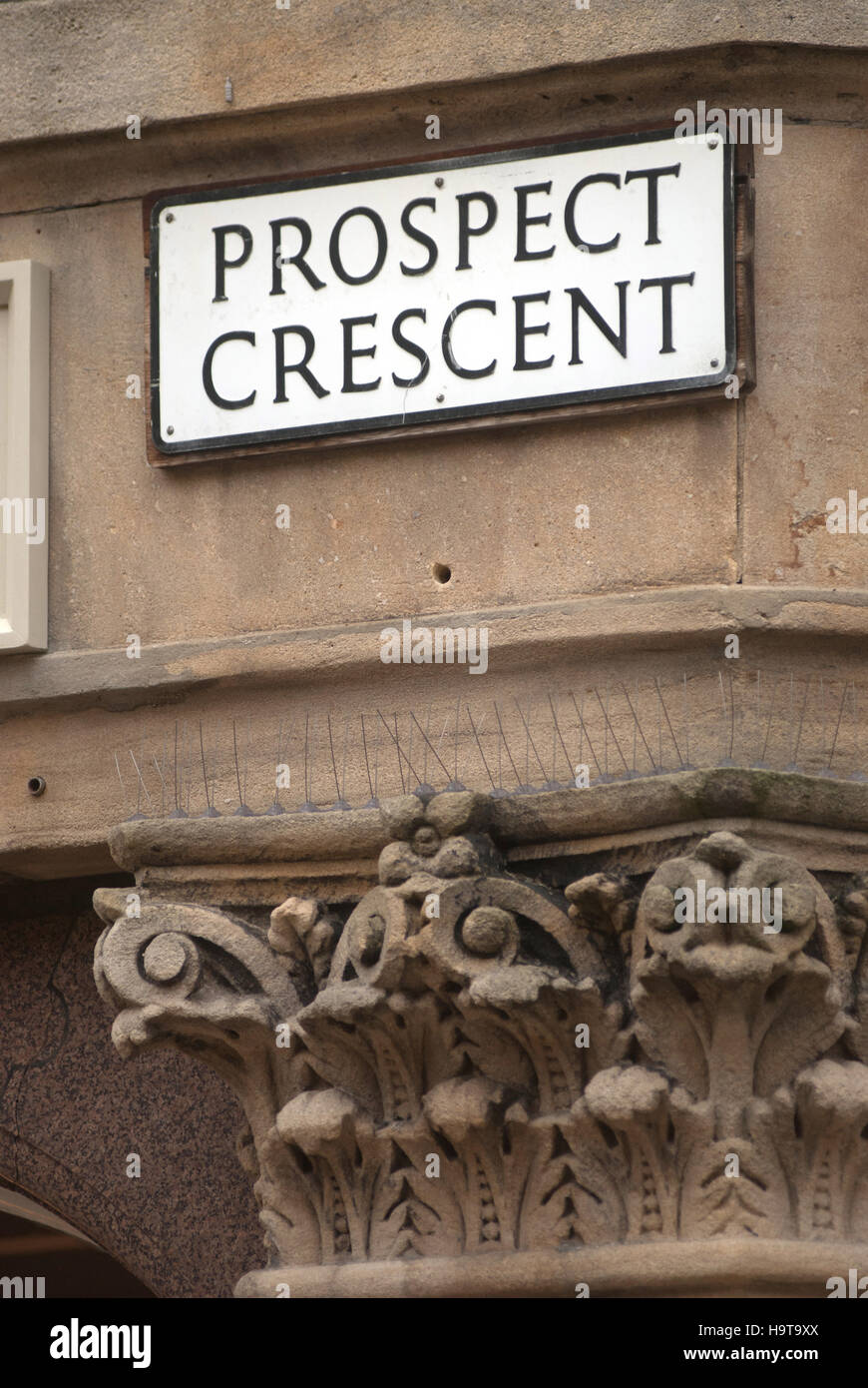 Prospect Crescent street sign, Harrogate Stock Photo - Alamy