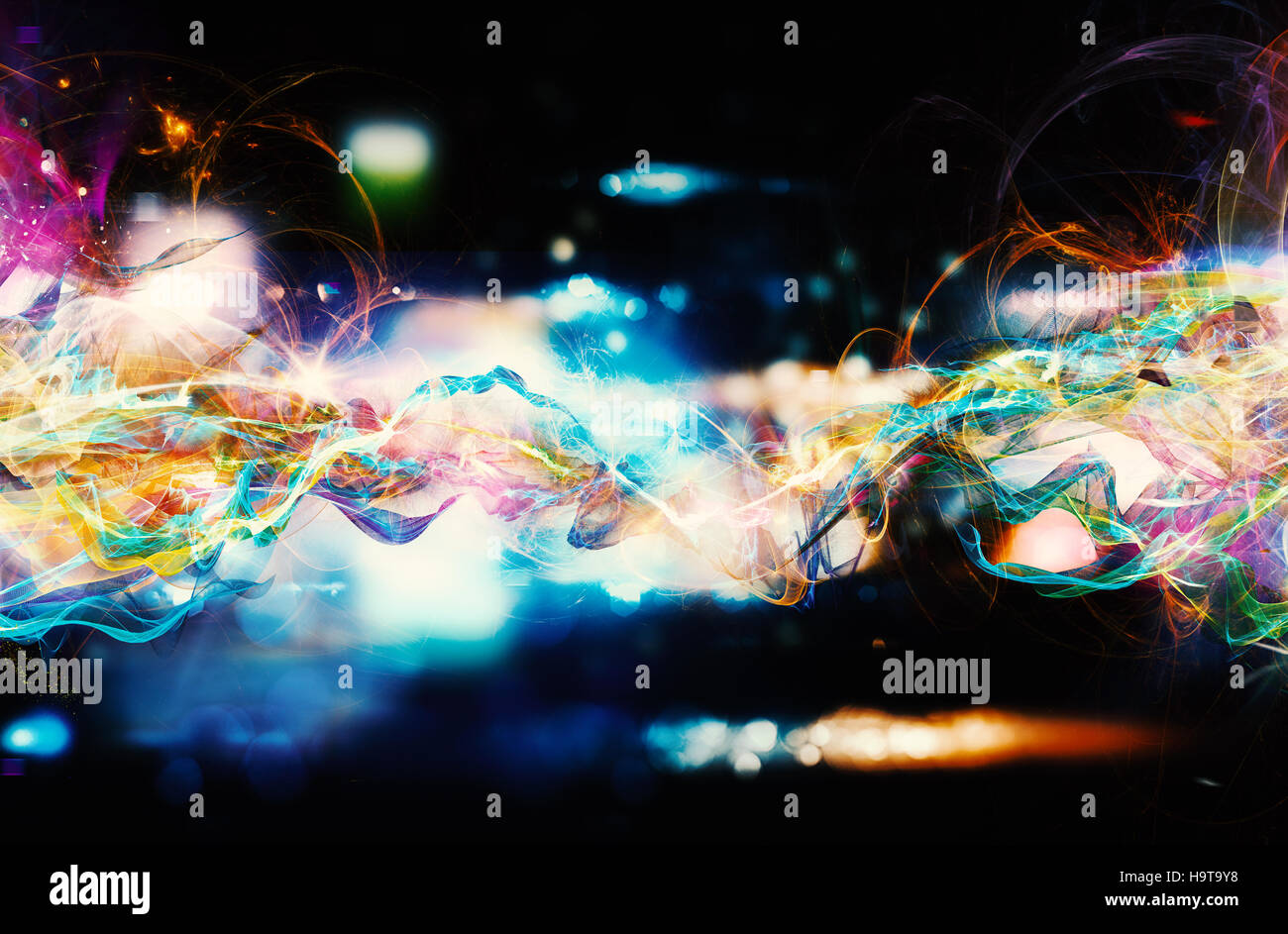Modern abstract motion banner on dark background Stock Photo - Alamy