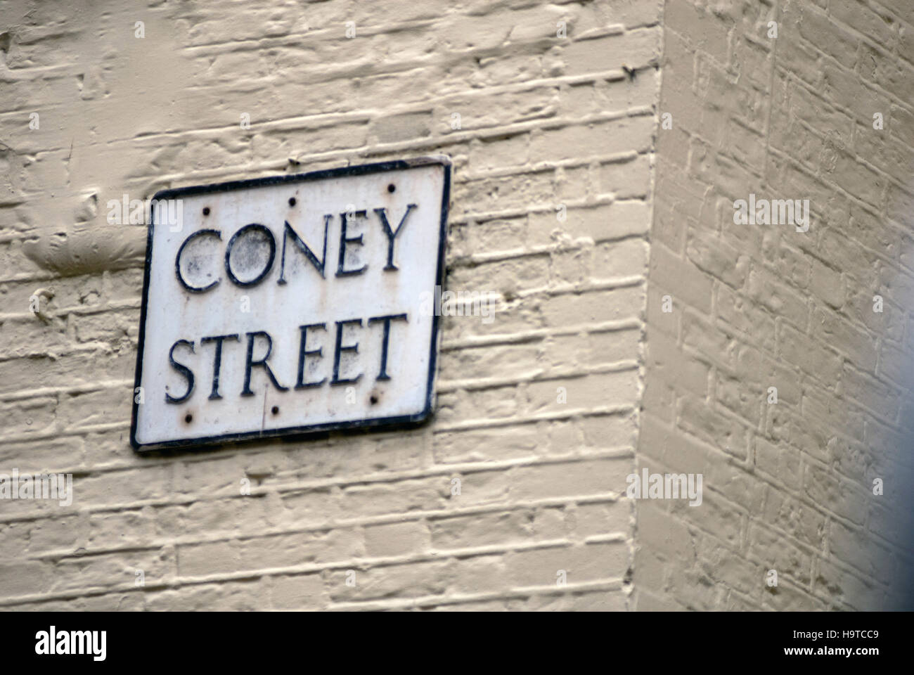 Coney Street sign, York Stock Photo - Alamy