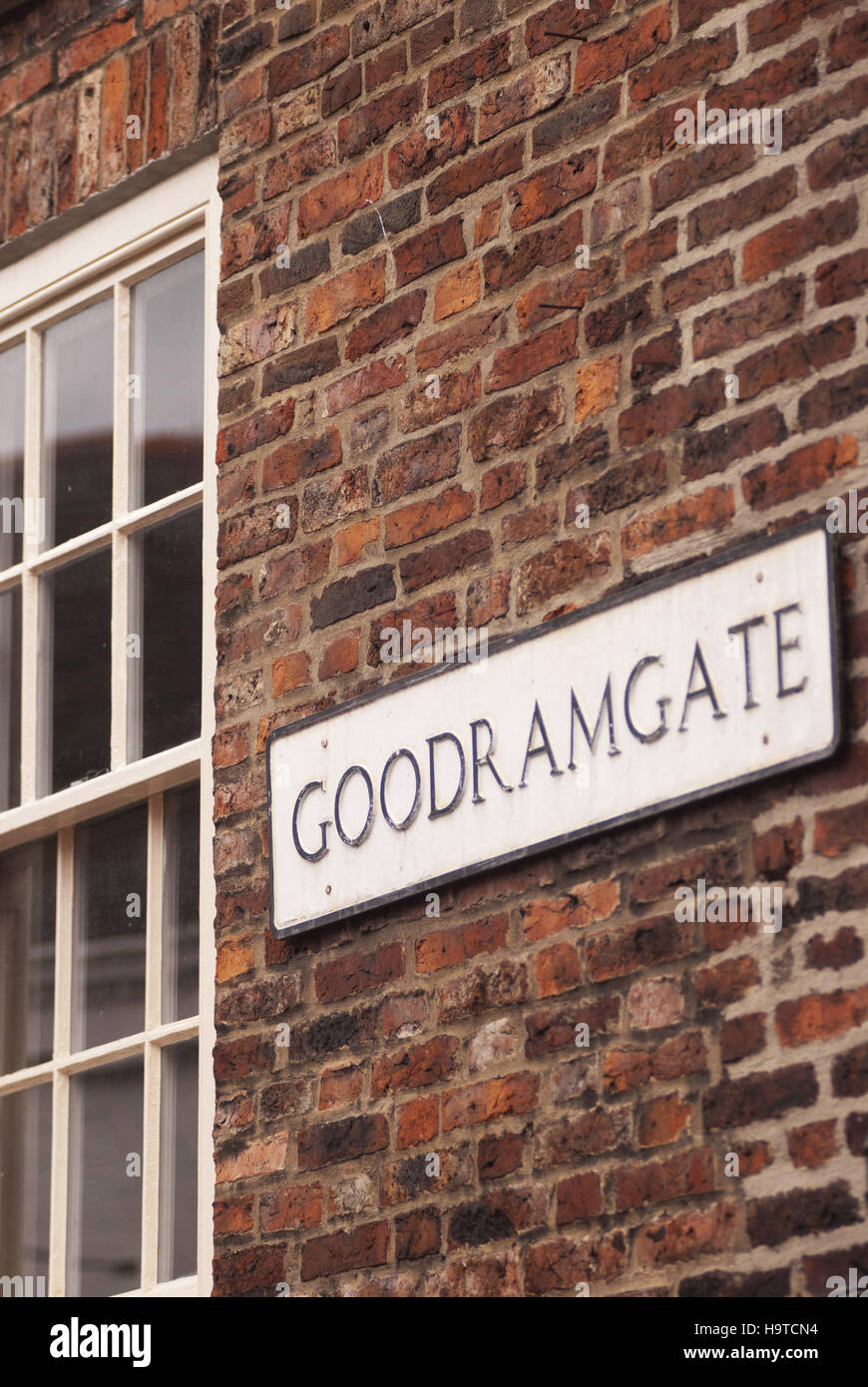 Goodramgate street sign, York Stock Photo - Alamy