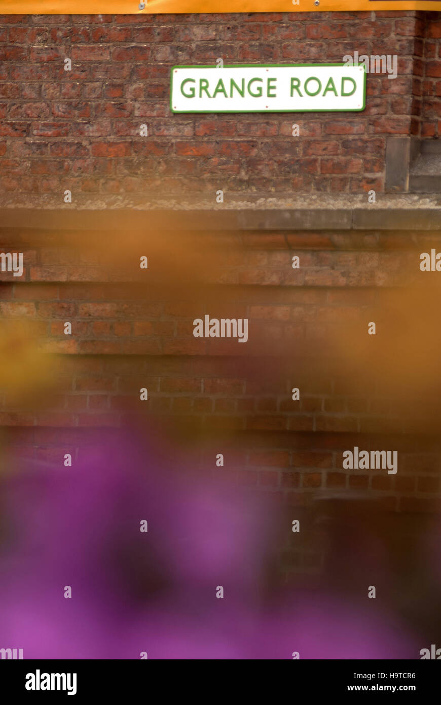 Grange Road street sign, Darlington Stock Photo - Alamy
