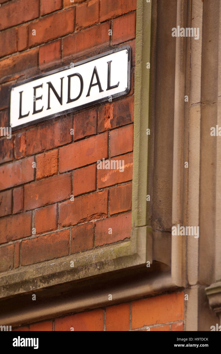 Lendal street sign, York Stock Photo - Alamy
