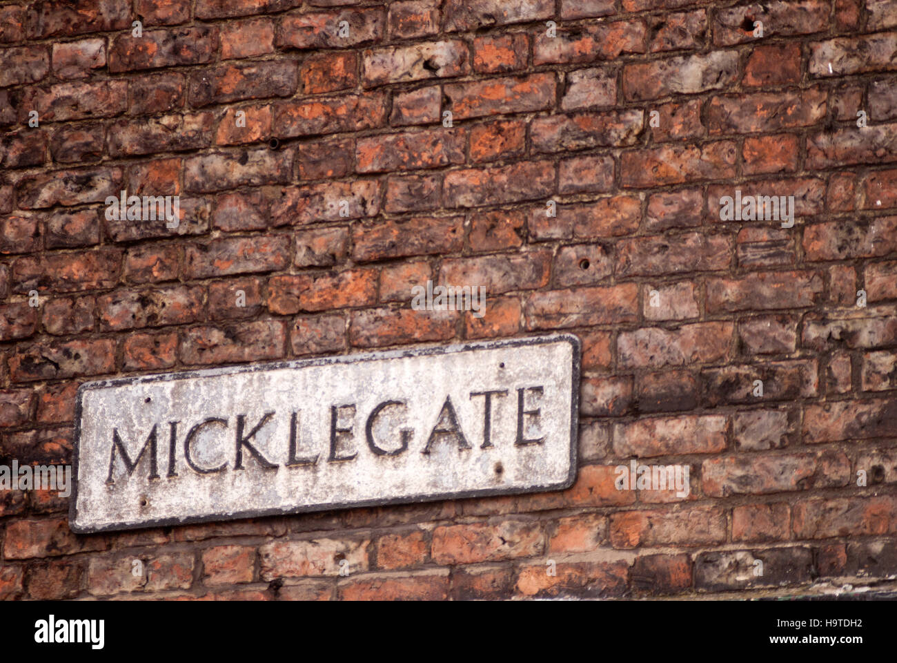 Micklegate street sign, York Stock Photo - Alamy