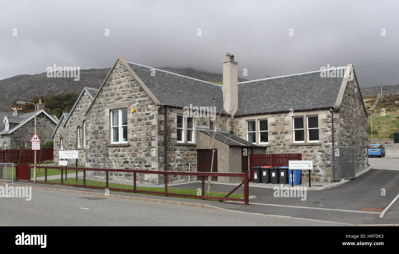 Exterior of Council Offices Tarbert Isle of Harris Scotland May 2014 ...