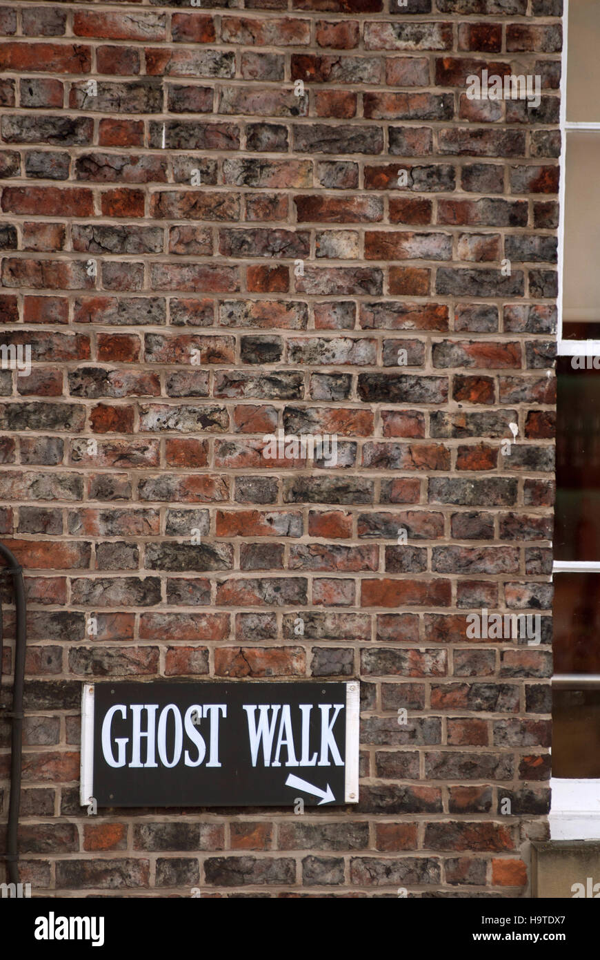 Ghost walk sign, York Stock Photo - Alamy