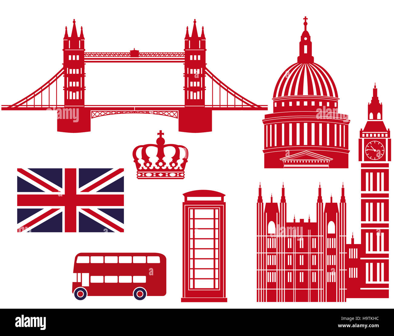 London Landmark Sketch Stock Photos & London Landmark Sketch Stock ...