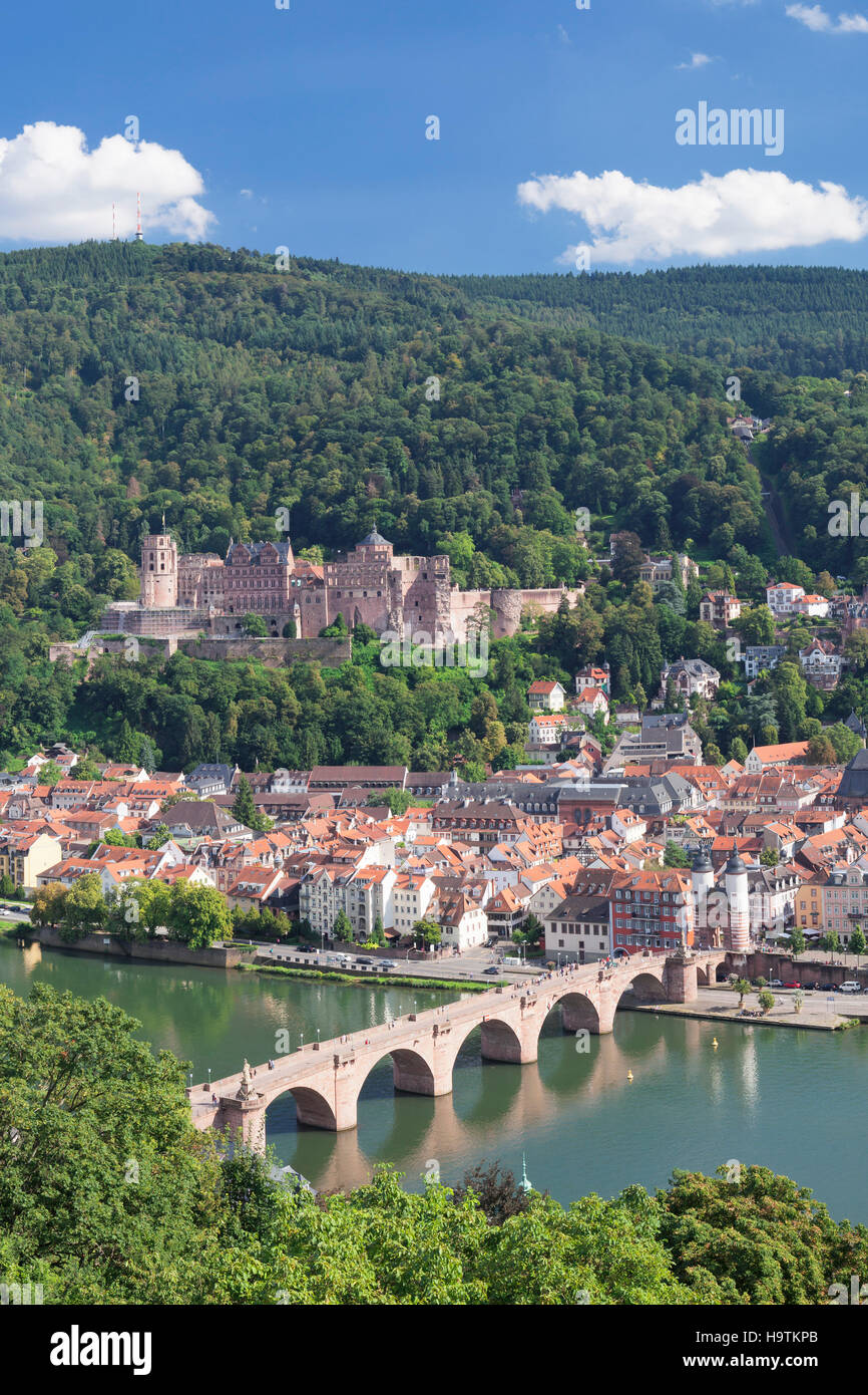 Heidelberg old town from philosophers walk hi-res stock photography and ...