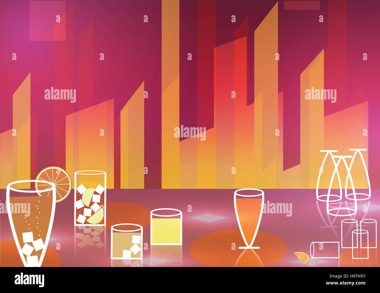 Welcome cocktail party Stock Vector Images - Alamy