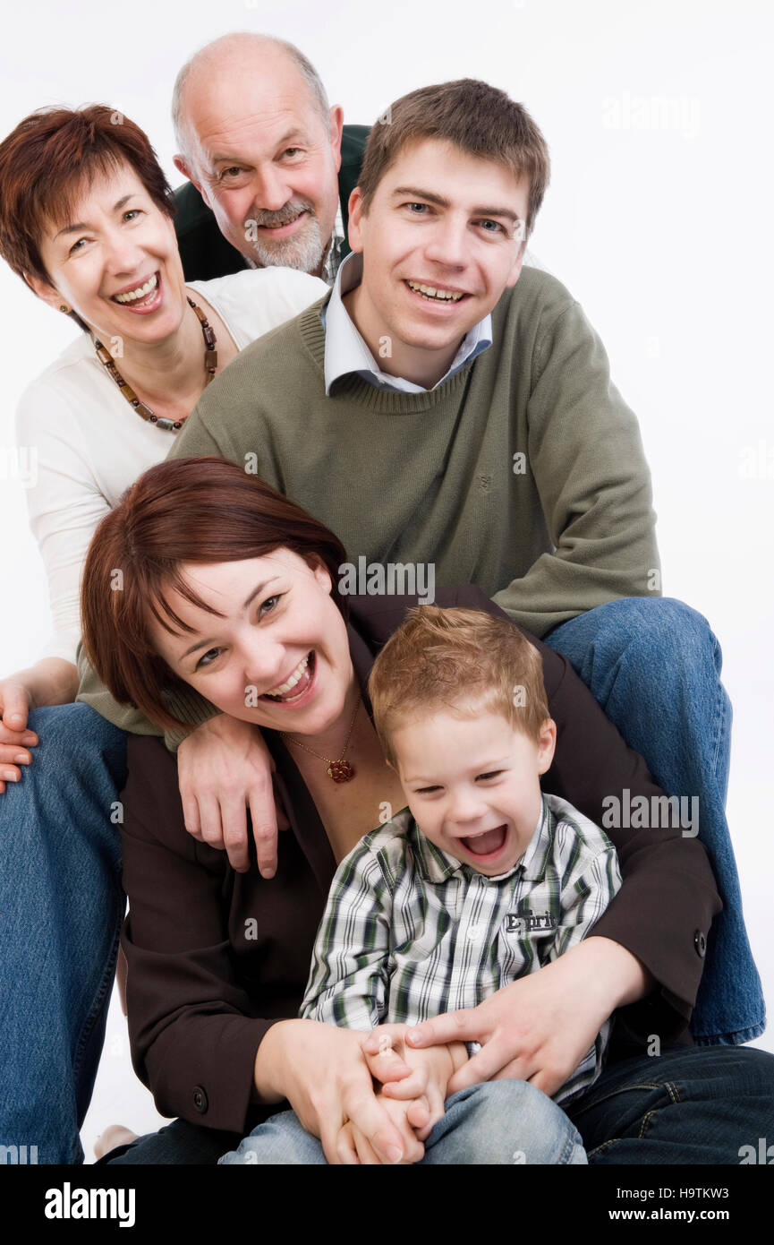 Family portrait, 3 generations Stock Photo - Alamy