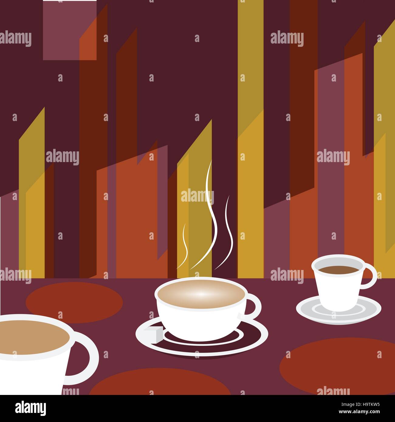 Coffee on cafe table Background - Vector Illustration Stock Vector ...