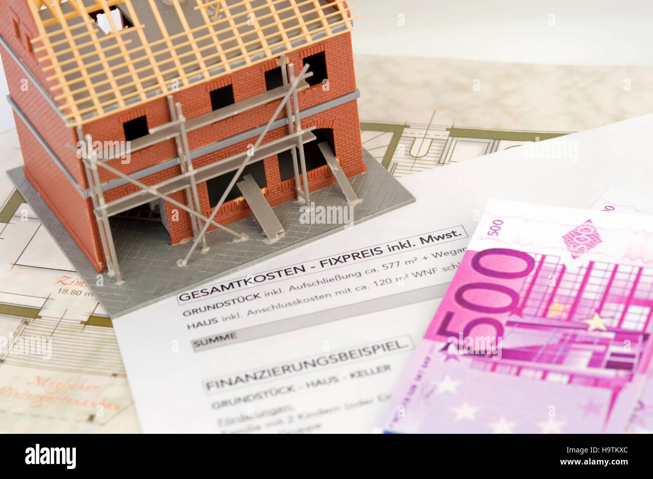 Shell construction, model, symbolic picture for construction financing ...