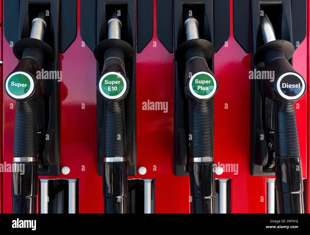 Pump for petrol at a gas station, Germany Stock Photo - Alamy