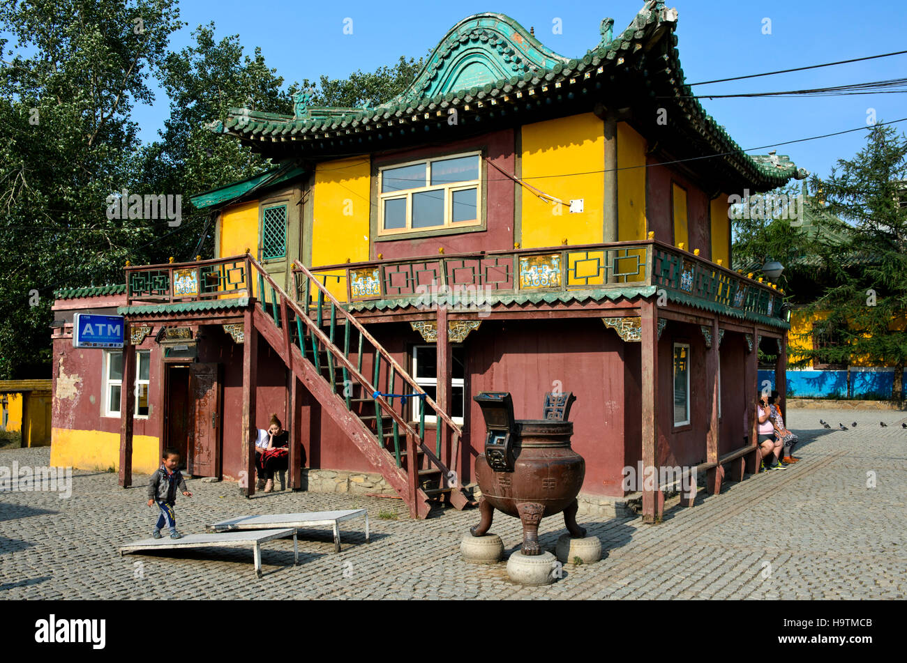 Dedanpovran temple, Gandan Monastery, Ulaanbaatar, Mongolia Stock Photo ...