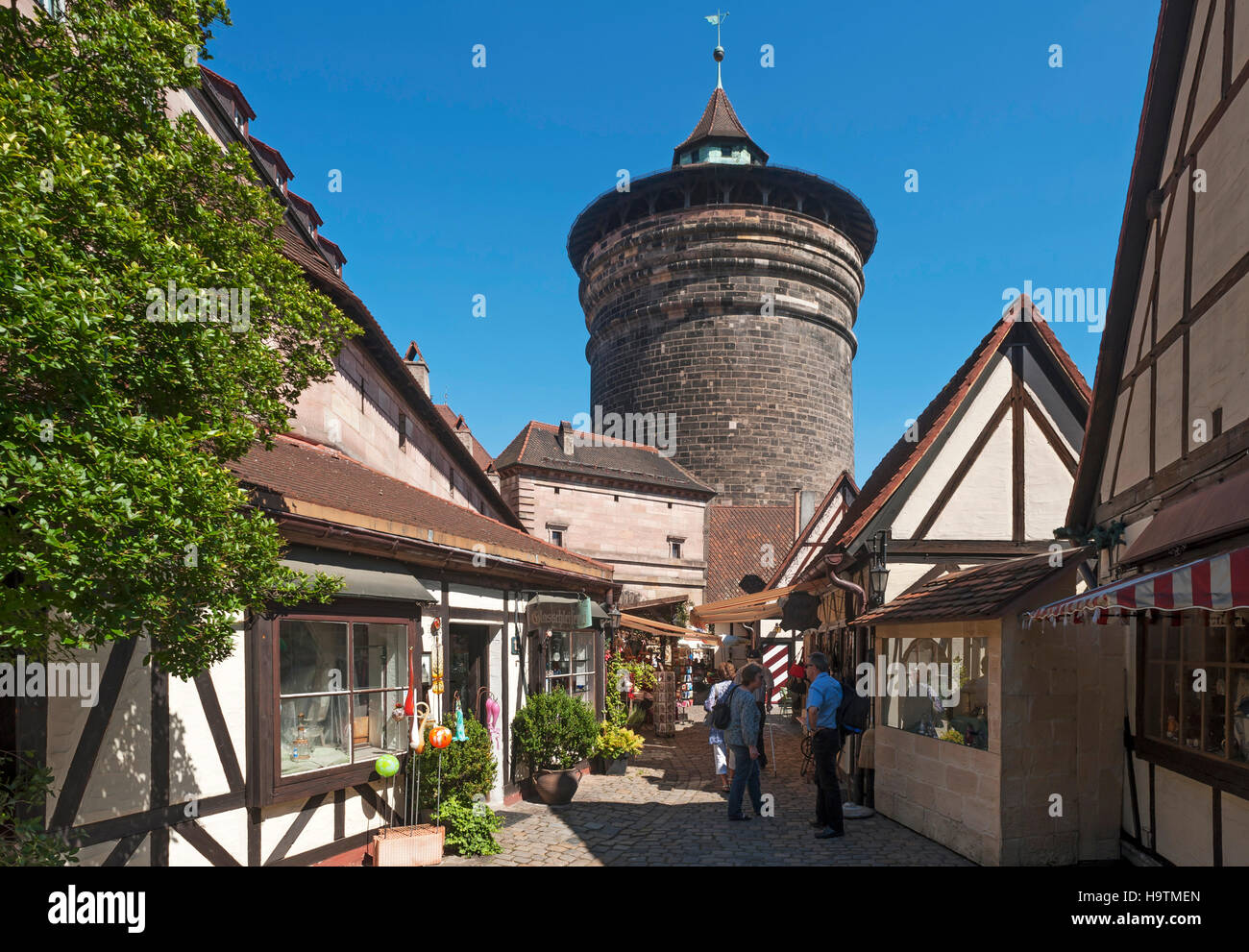 Handwerkerhof and Wehrturm, crafts yard and old defence tower ...