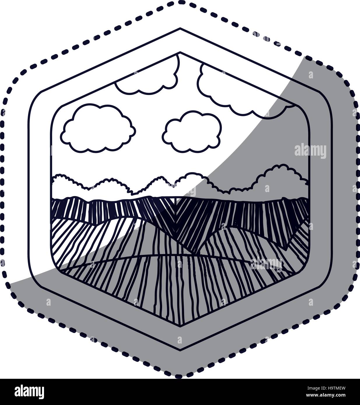 Isolated landscape inside frame design Stock Vector Image & Art - Alamy