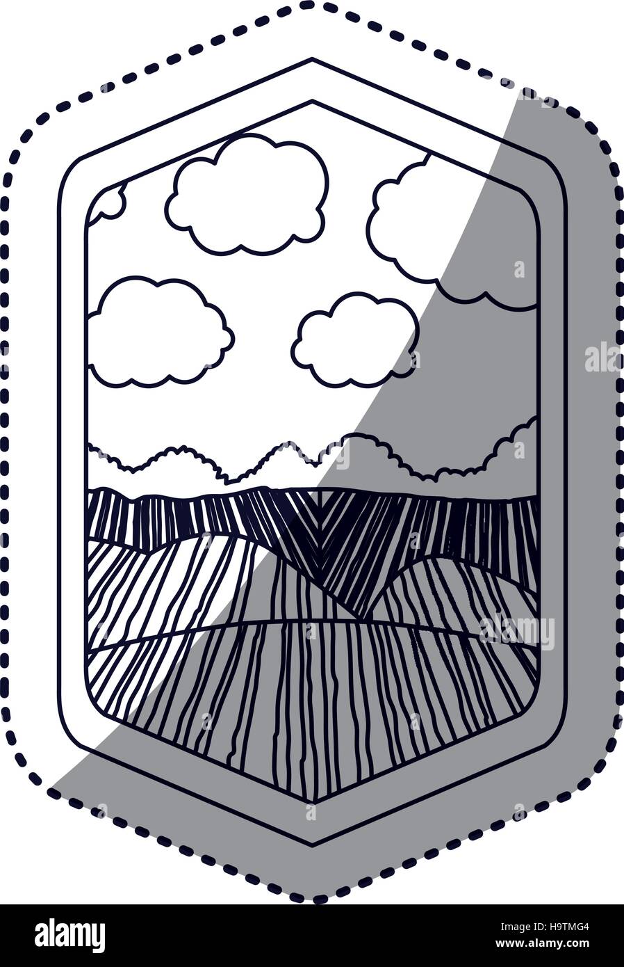 Isolated landscape inside frame design Stock Vector Image & Art - Alamy