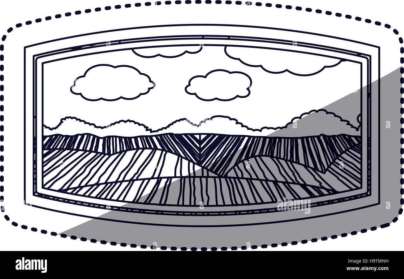 Isolated landscape inside frame design Stock Vector Image & Art - Alamy