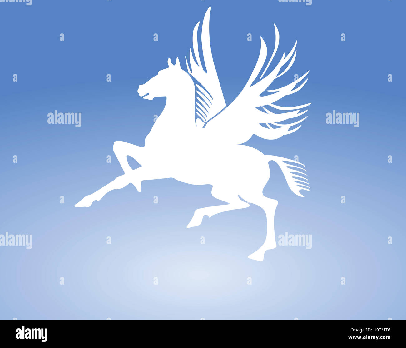 Pegasus Horse Sign Stock Photo - Alamy