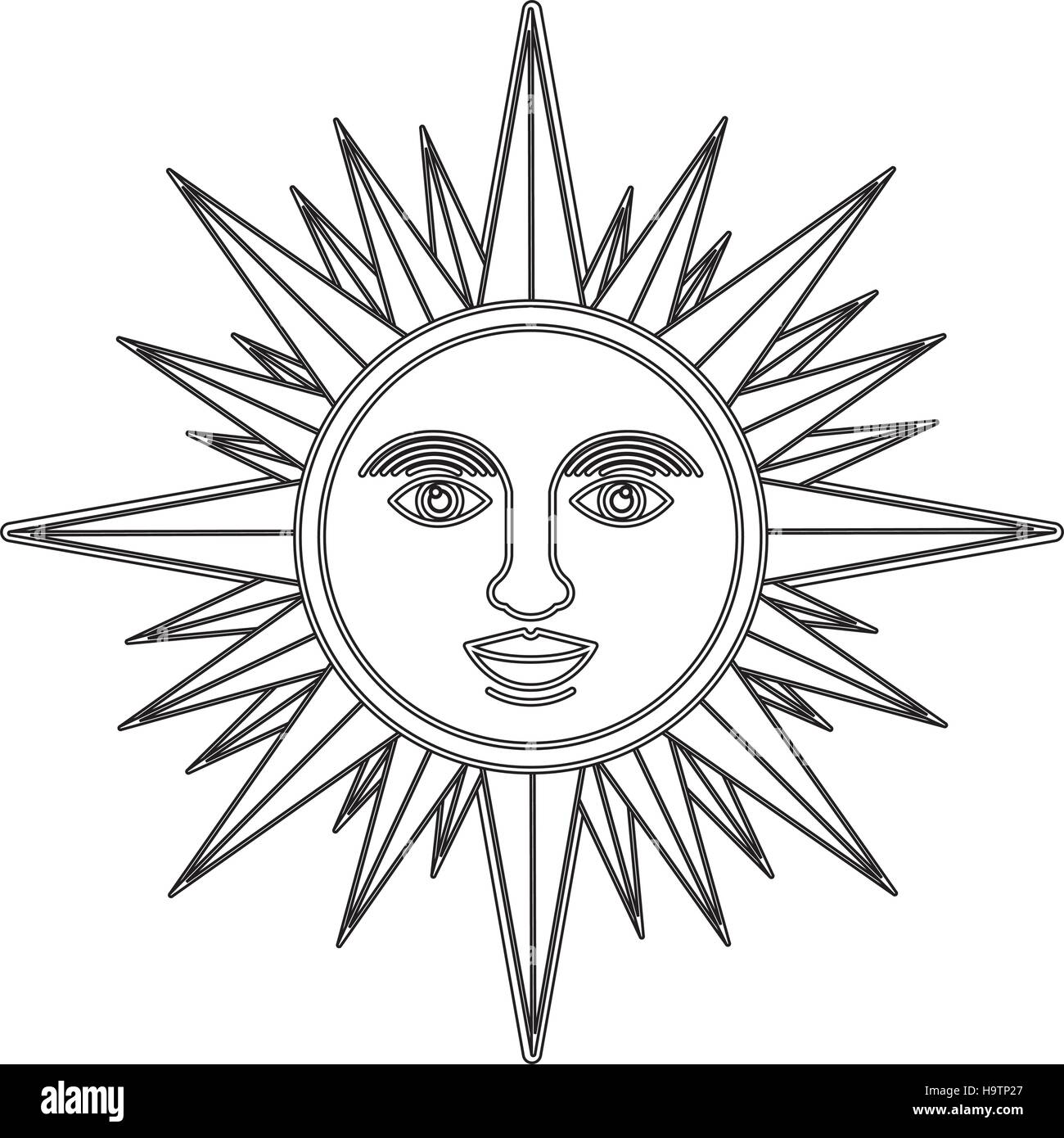 Isolated sun cartoon design Stock Vector Image & Art - Alamy