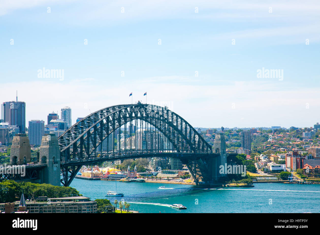 Aerial view sydney harbour bridge hi-res stock photography and images ...