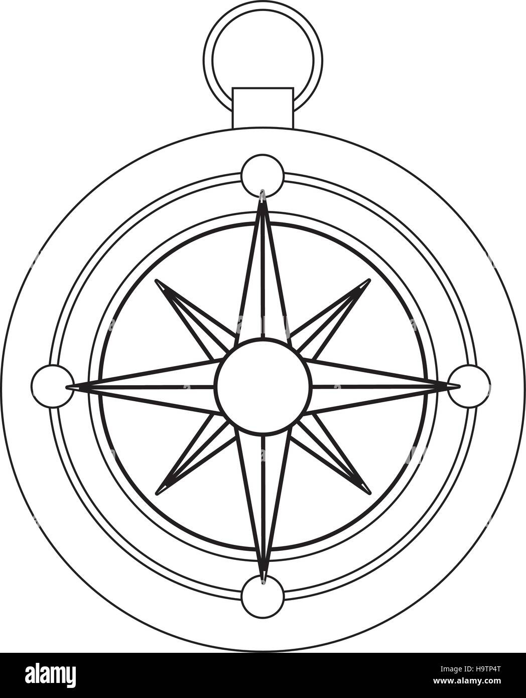 Nautical Compass Black and White Stock Photos & Images - Alamy