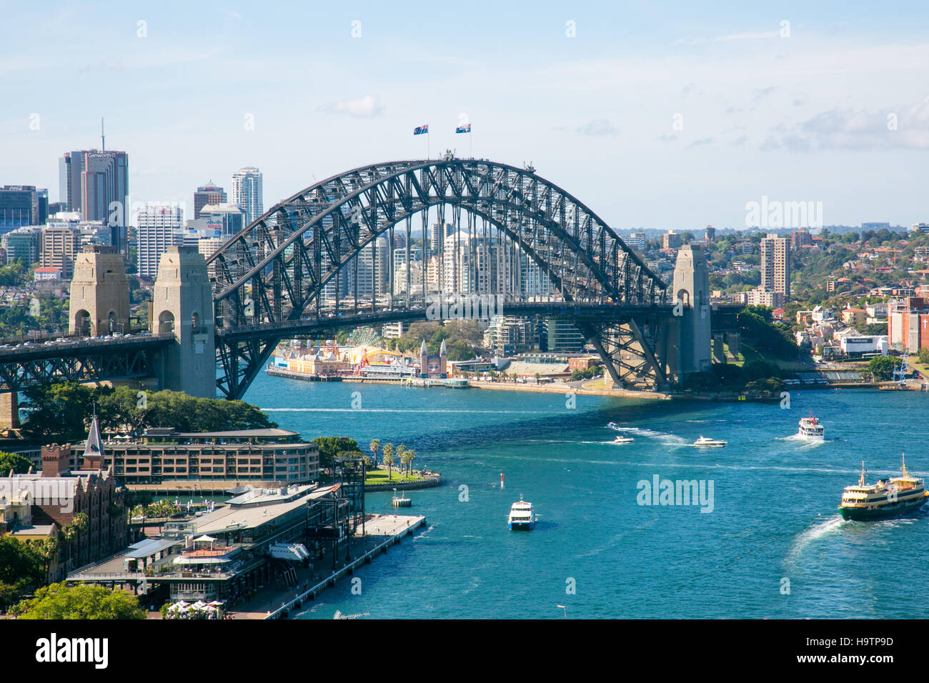 Aerial view sydney harbour bridge hi-res stock photography and images ...