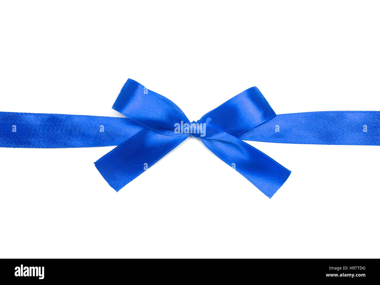 Shiny blue satin ribbon Stock Photo - Alamy