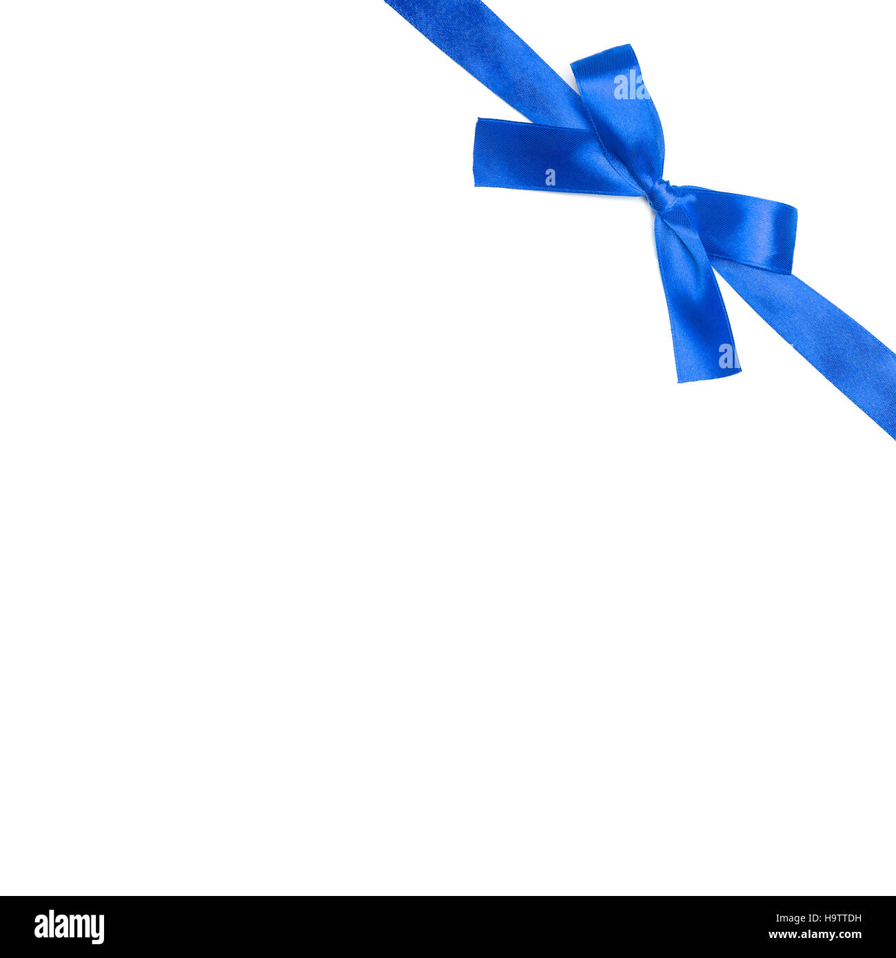 Blue ribbon bow Stock Photo - Alamy