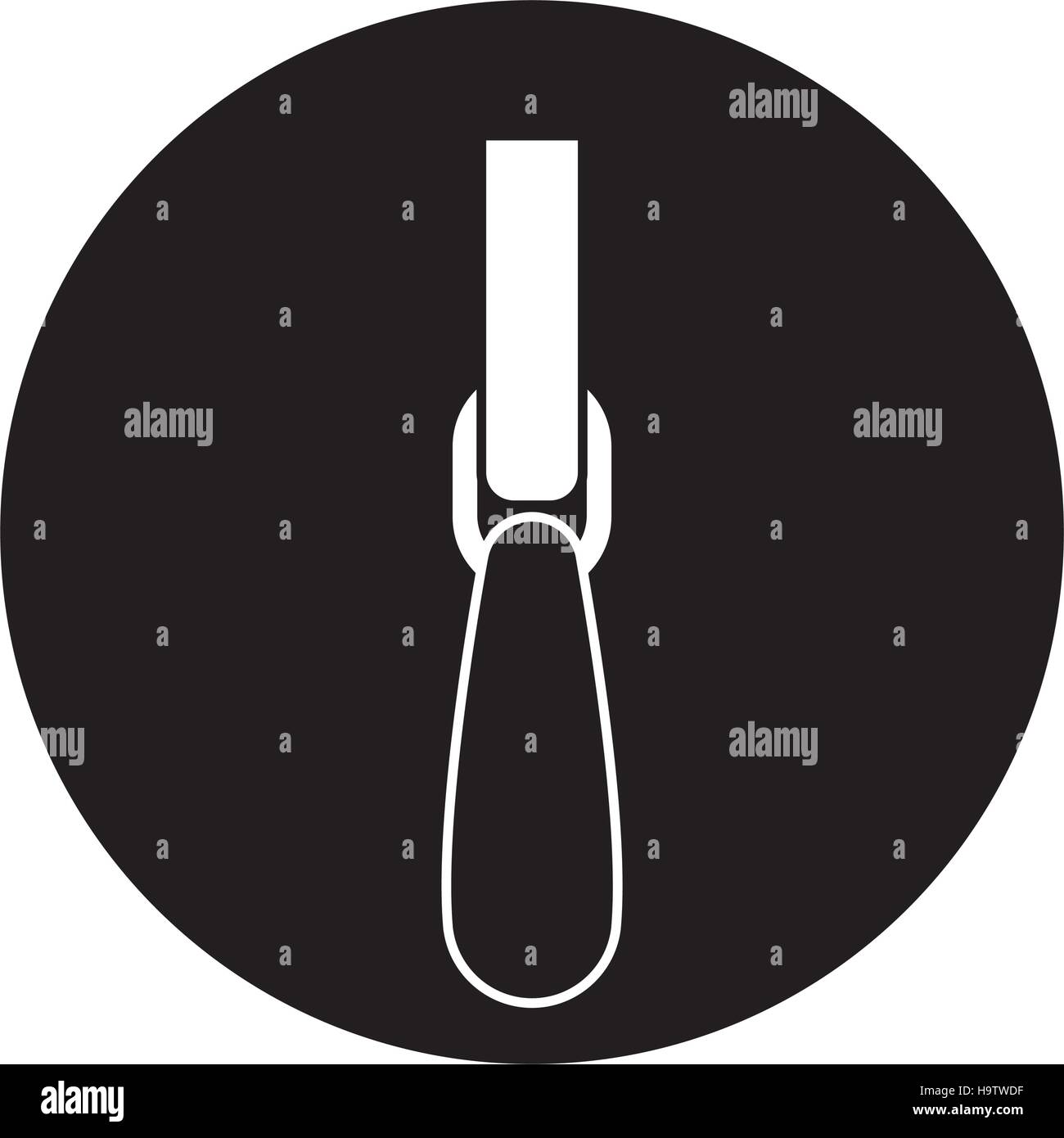 Isolated zip inside circle design Stock Vector Image & Art - Alamy