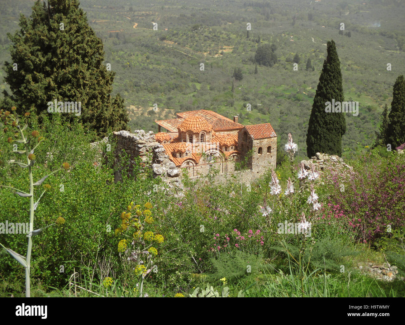 Old Byzantine Stone Church on the Hill, Archaeological Site of Mystras ...