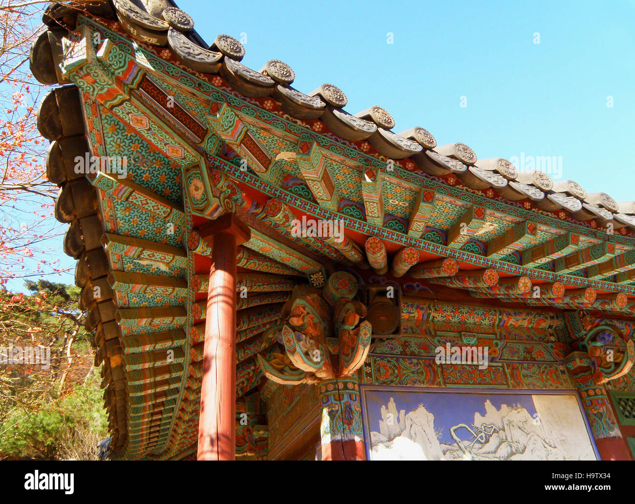 Multi color Decorated Ceiling and Roof with Painted Wall of the ...
