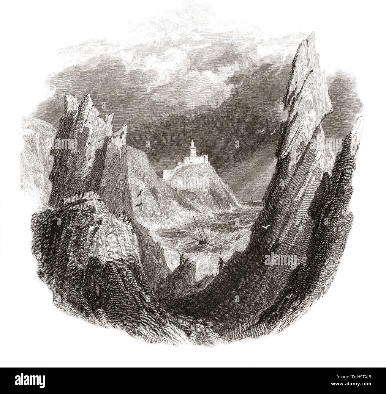 Black white view county Cut Out Stock Images & Pictures - Alamy