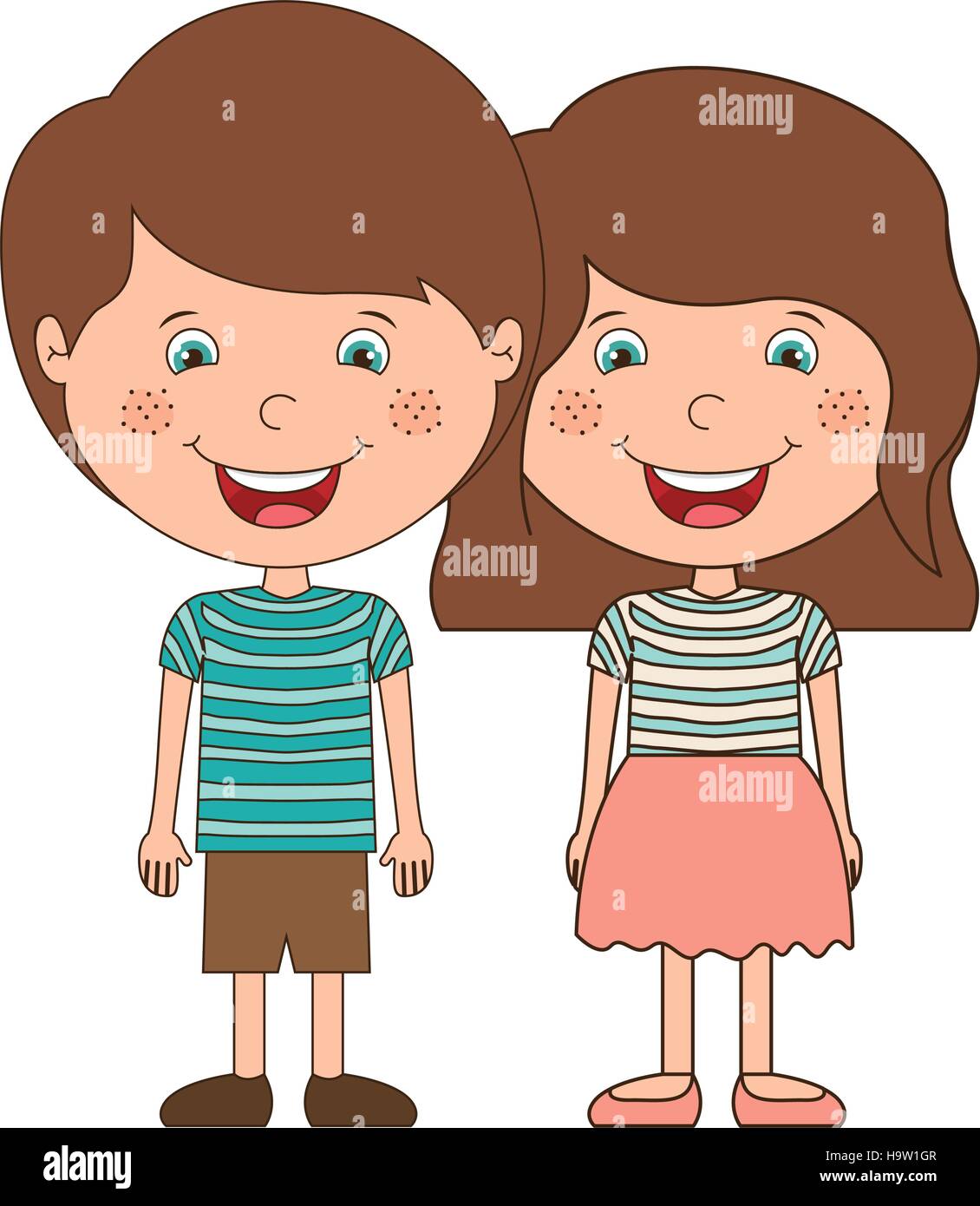 Isolated boy and girl cartoon design Stock Vector Image & Art - Alamy