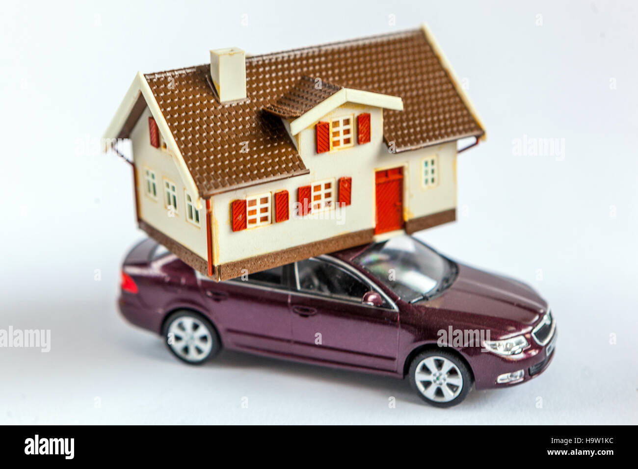House car studio shot model isolated on white background Stock Photo ...