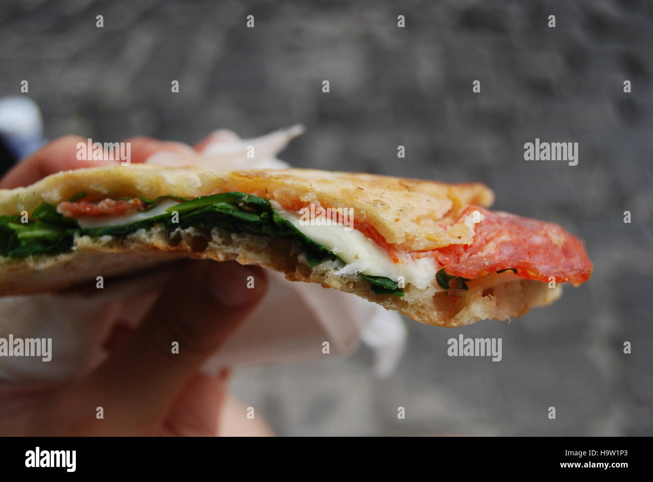Panini flat bread sandwich Stock Photo - Alamy