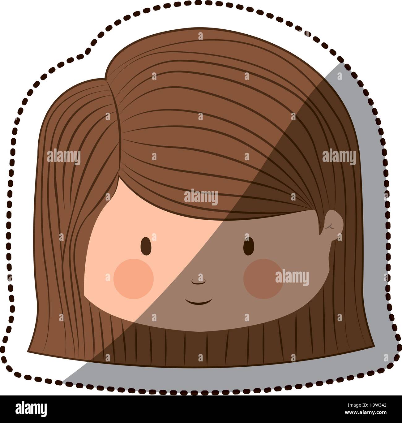 Isolated girl cartoon design Stock Vector Image & Art - Alamy